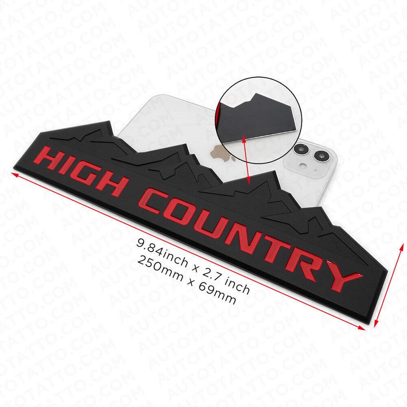 14-19 Chevy High Country Front Door Tailgate Letter Logo Emblem Badge ...