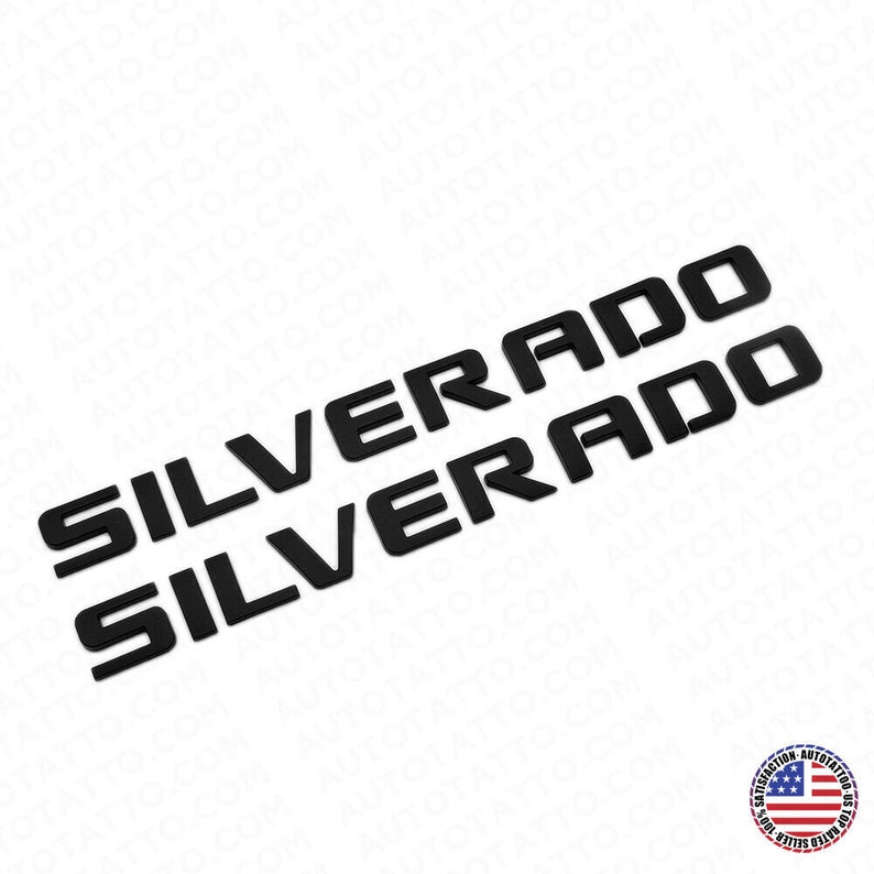 2x Chevy Silverado Fender Tailgate Logo Nameplates Letter 3D Emblem Z71 ...