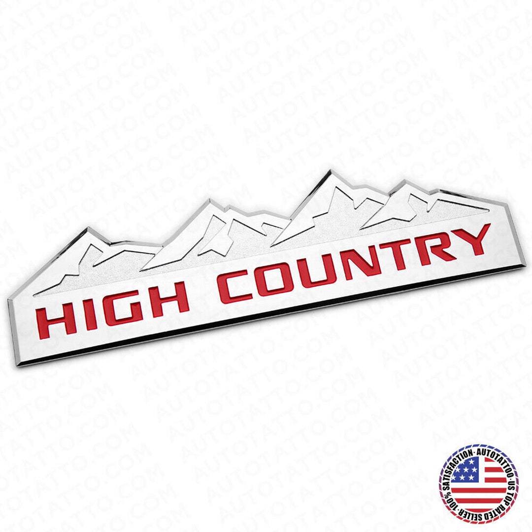 14-19 Chevy High Country Front Door Tailgate Letter Logo Emblem Badge ...