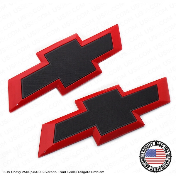 Chevy Silverado Black and Red Emblem - Etsy