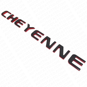 2x for Chevy Cheyenne Door Tailgate Badge Logo Emblem Truck Black Red ...