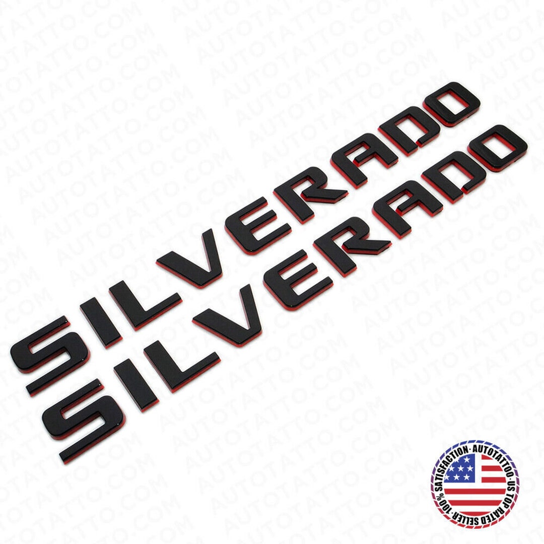 2x for Chevy Redline Silverado Fender Tailgate Logo Nameplates Letter ...