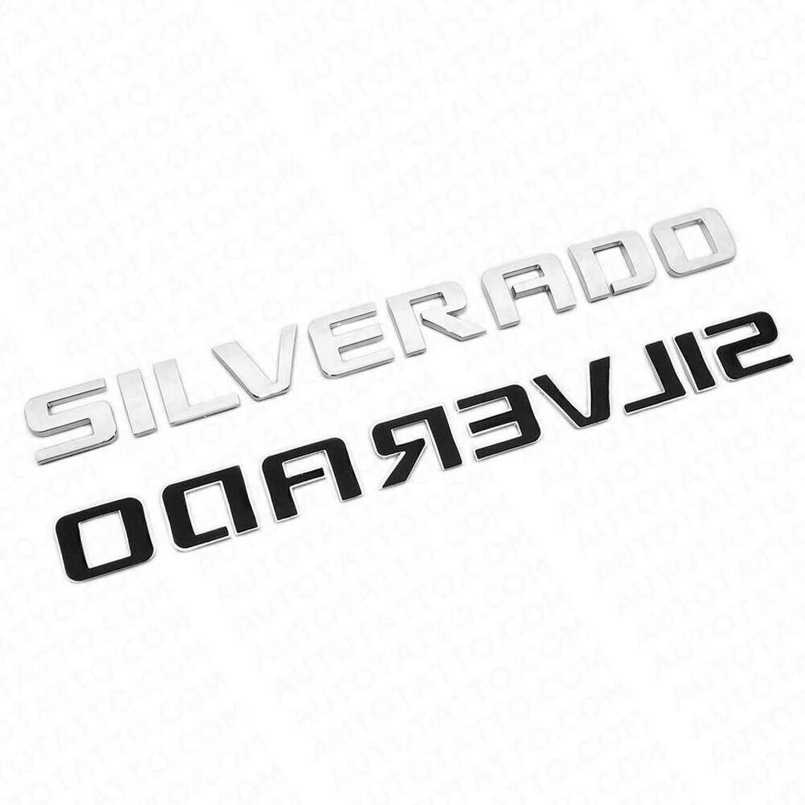 3x Chevy Silverado Fender Tailgate Logo Nameplates Letter 3D Decal ...