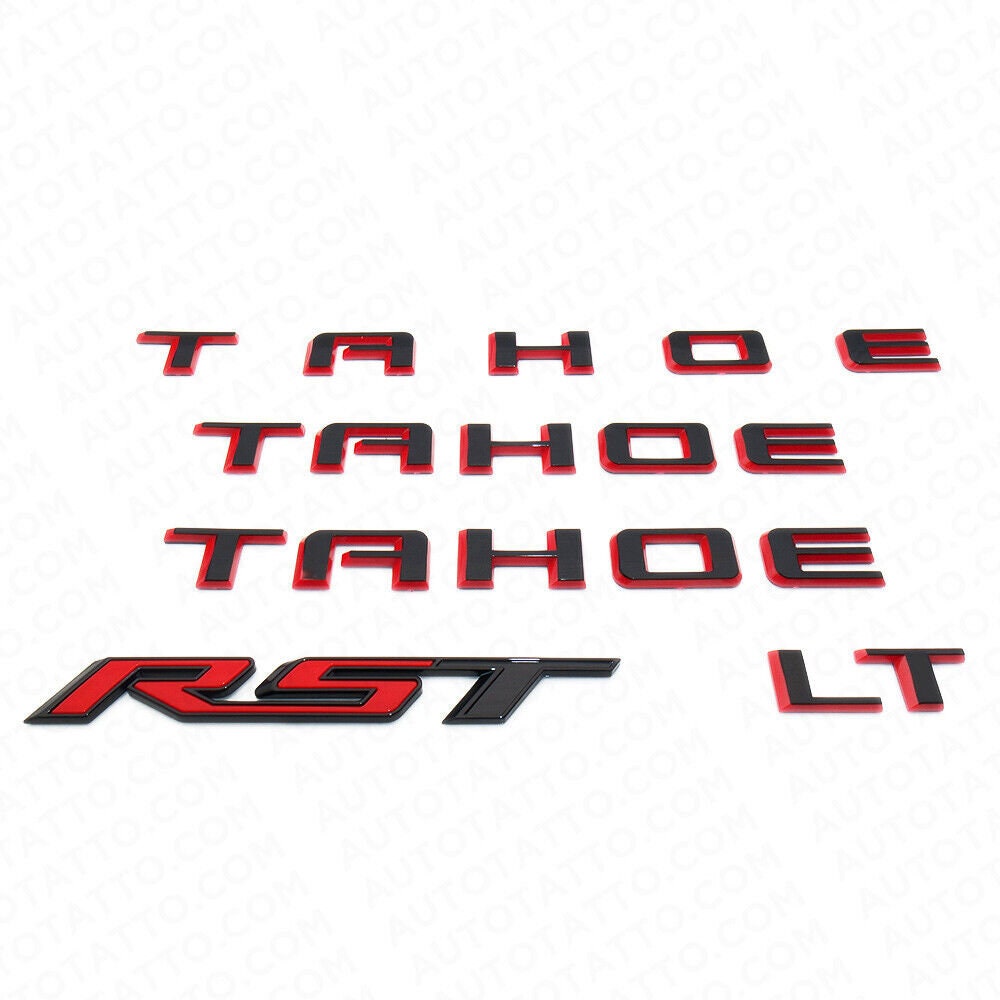 2021+ Chevy Tahoe Redline Nameplate Emblem Kit Set LT RST Sport ...