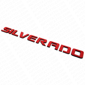 For Chevy Red & Black Silverado Fender Tailgate Logo Nameplates Letter ...