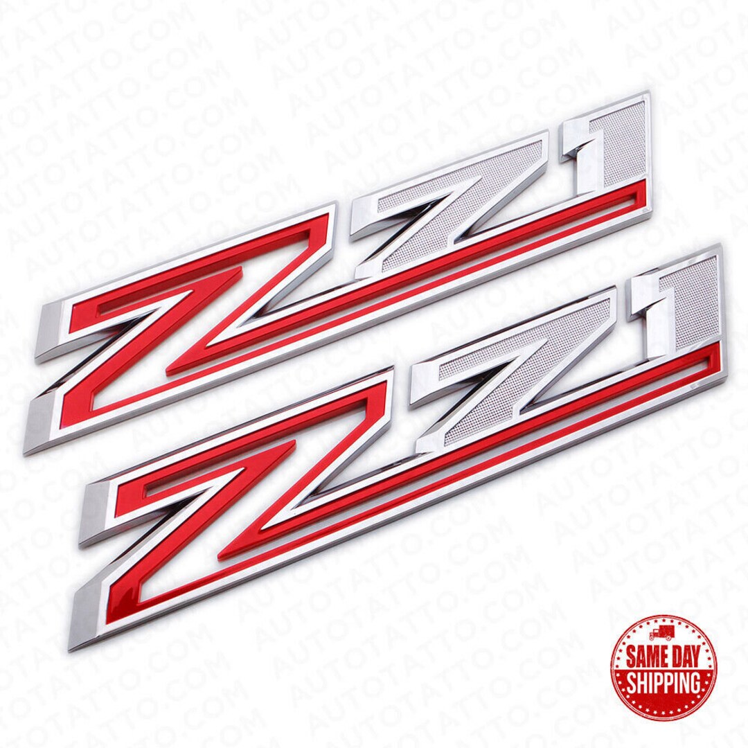 2x for Chevy 19-21 Silverado Z71 Fender Letter Sport Logo Emblem Badge ...