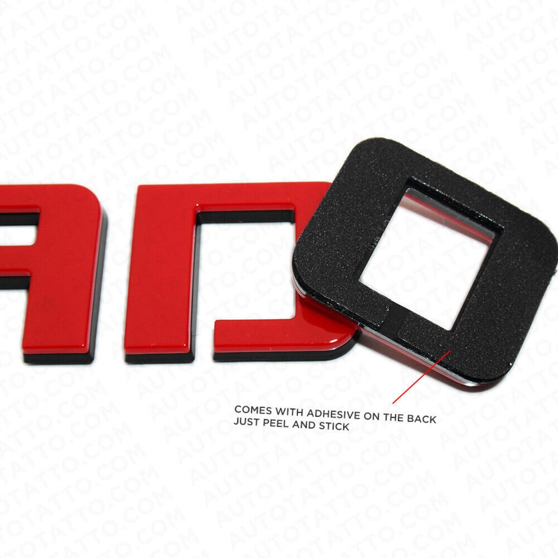 For Chevy Red & Black Silverado Fender Tailgate Logo Nameplates Letter ...