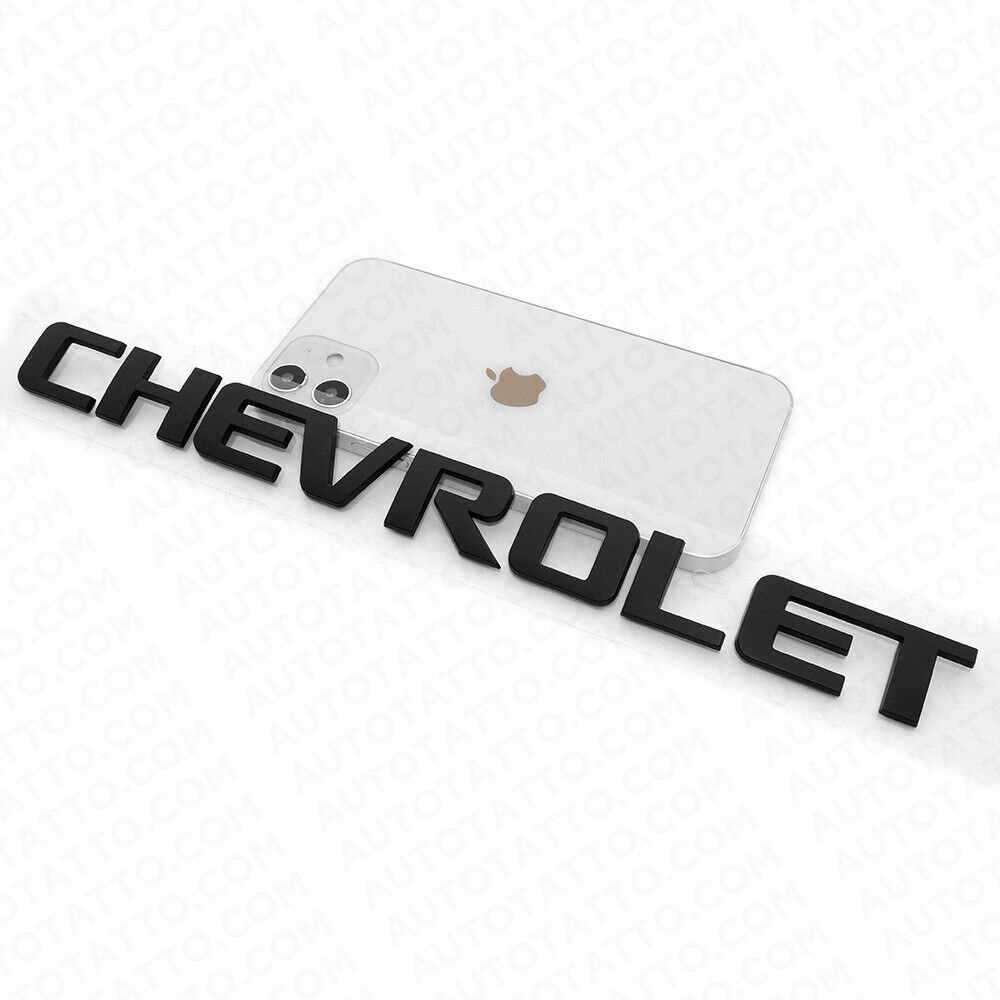 Chevy Chevrolet Truck Lifgate Letter Badge Logo Emblem Matte Black ...