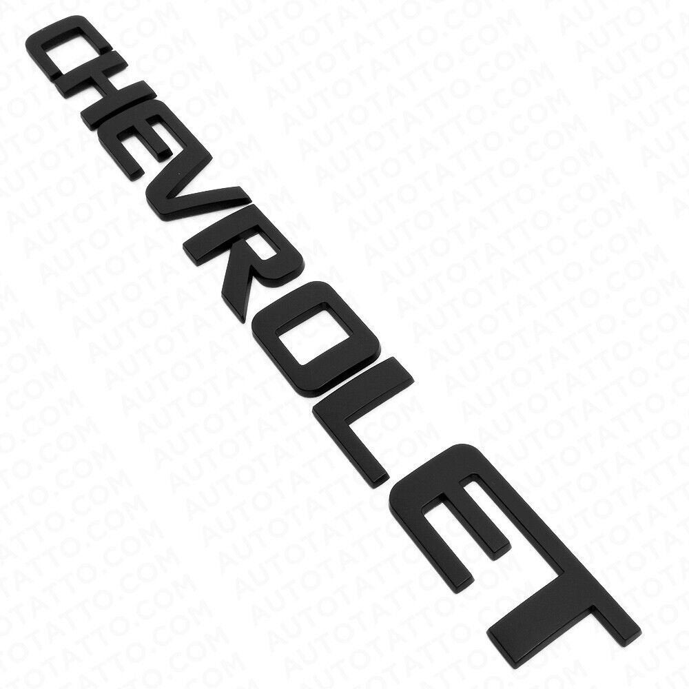 Chevy Chevrolet Truck Lifgate Letter Badge Logo Emblem Matte Black ...