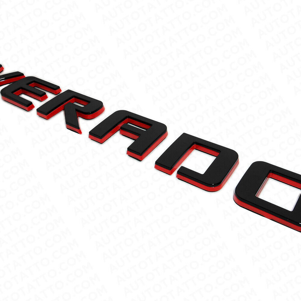 3x for Chevy Redline Silverado Fender Tailgate Logo Nameplates Letter ...