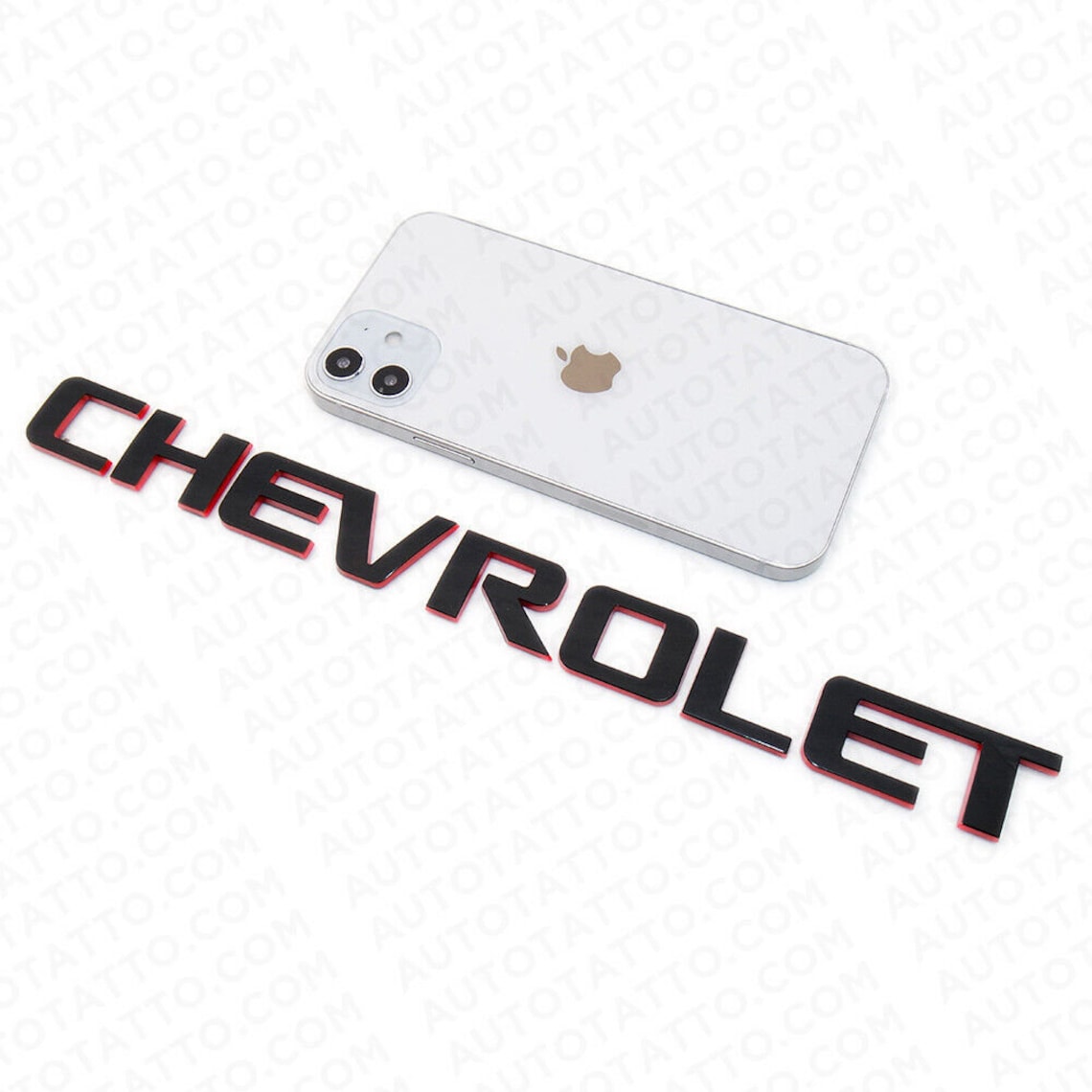Chevy Chevrolet Truck Lifgate Letter Badge Logo Emblem Black Redline ...