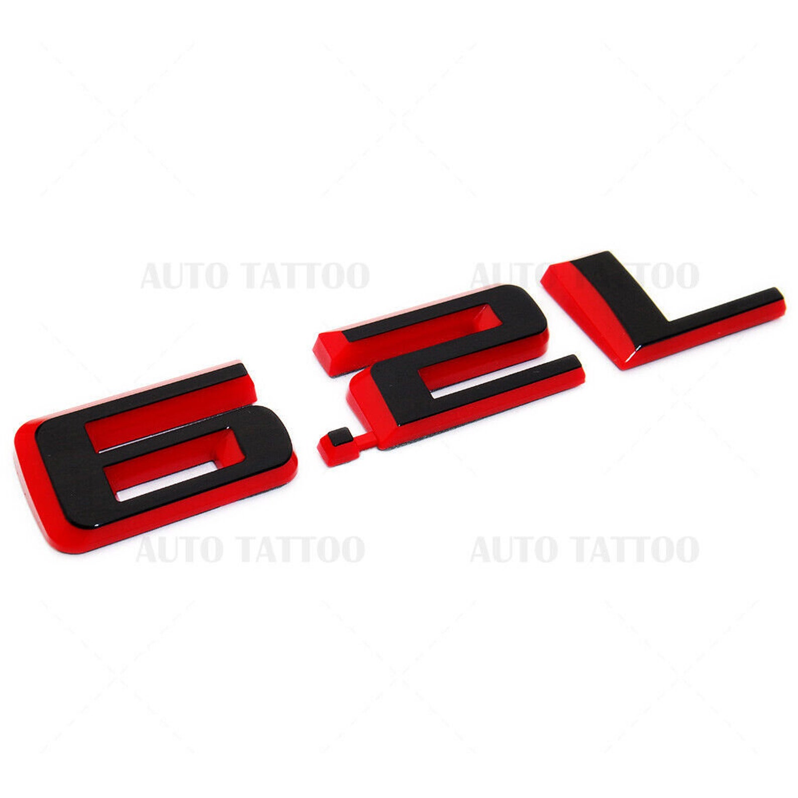 2x Chevy Silverado 6.2L Redline Hood Letter Logo Emblem Badge Z71 ...