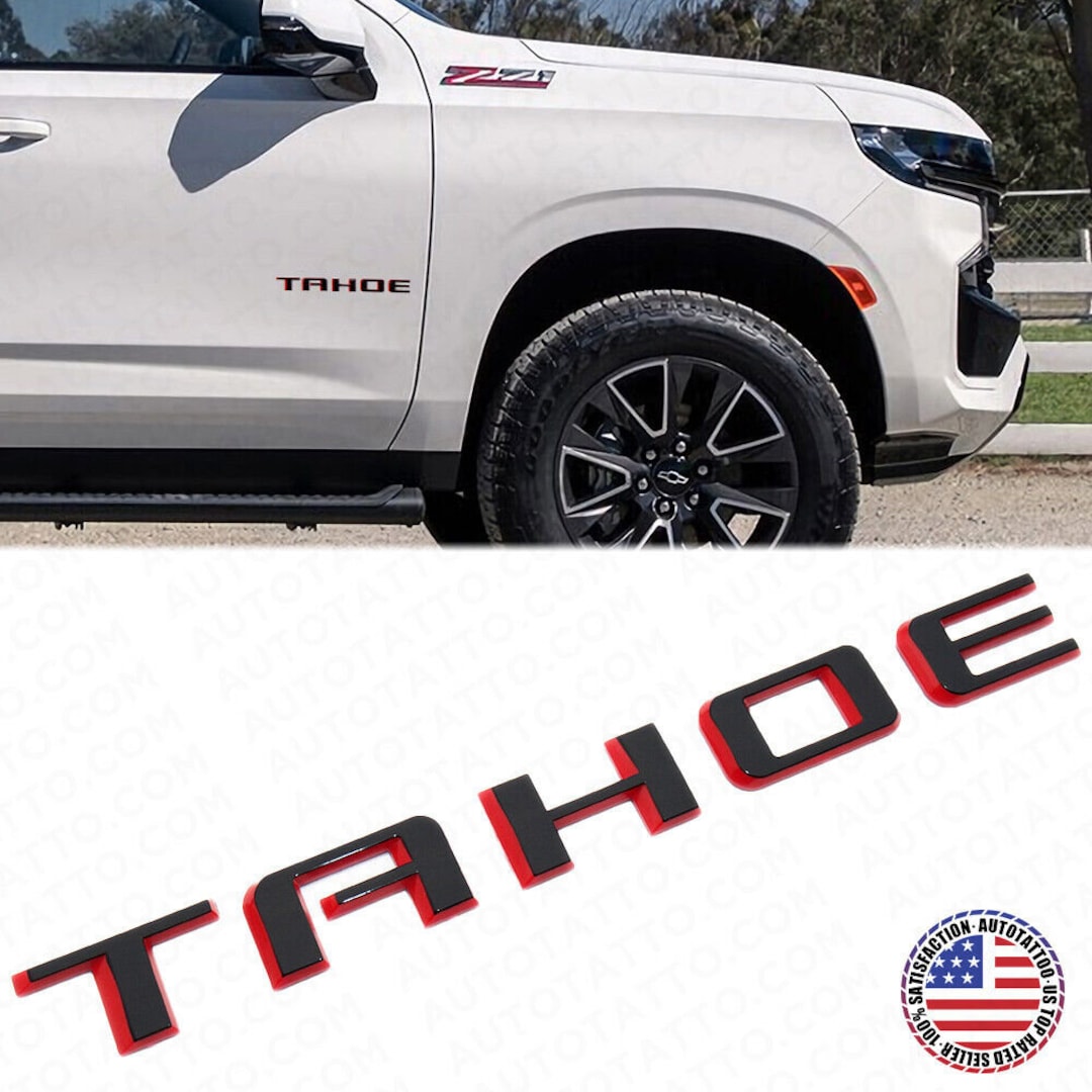 2021+ Chevy Tahoe Redline Front Side Door Vehicle Nameplate Emblem ...