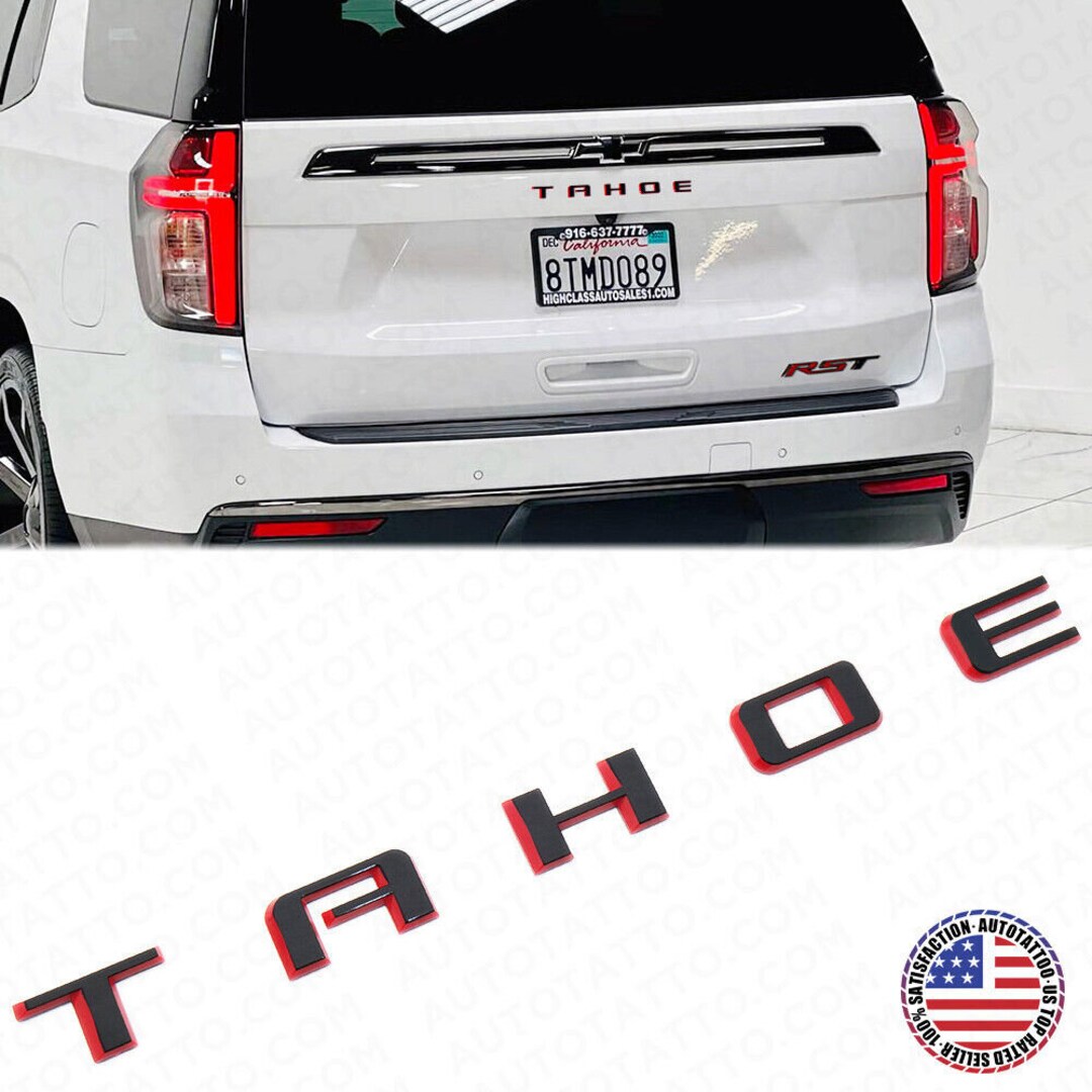 2021+ Chevy Tahoe Redline Black Liftgate Vehicle Nameplate Emblem Sport ...
