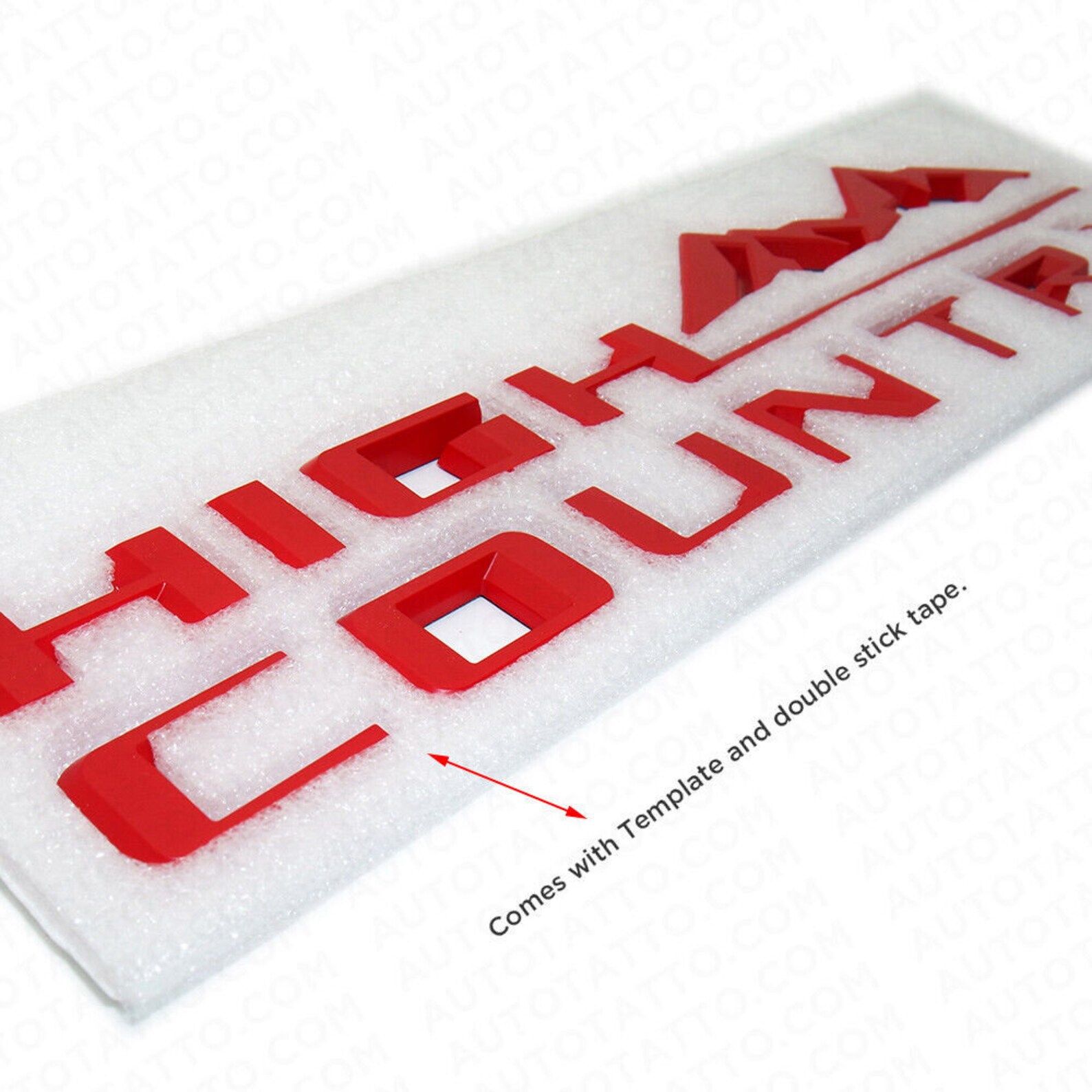 2x 19-21 Red Chevy Tahoe Silverado High Country Fender Letter Logo ...