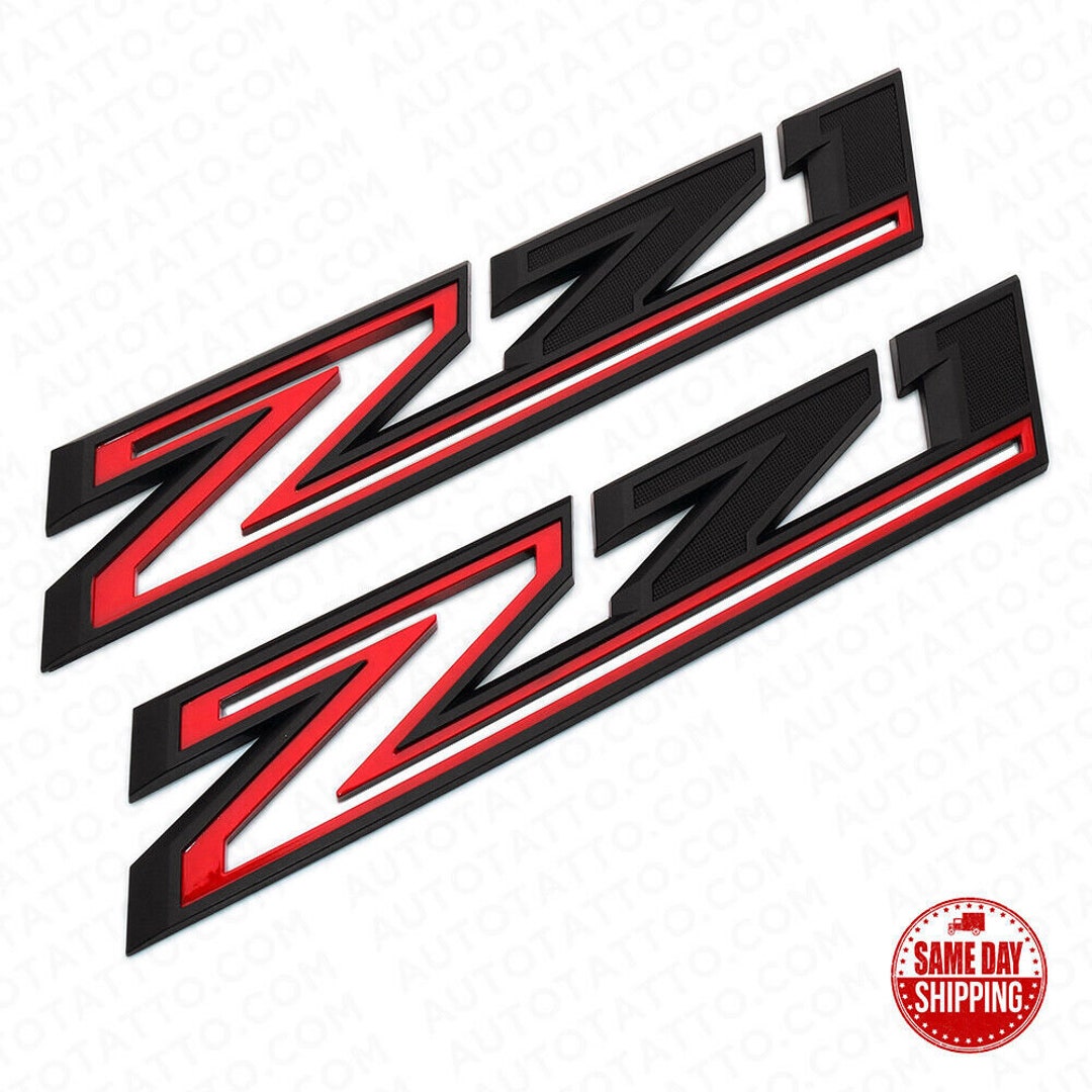 2x for Chevy 19-21 Silverado Z71 Fender Letter Sport Logo Emblem Badge ...