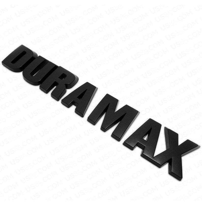 Black Chevy Silverado 1500 Duramax Hood Letter Logo Emblem Badge Trucks ...