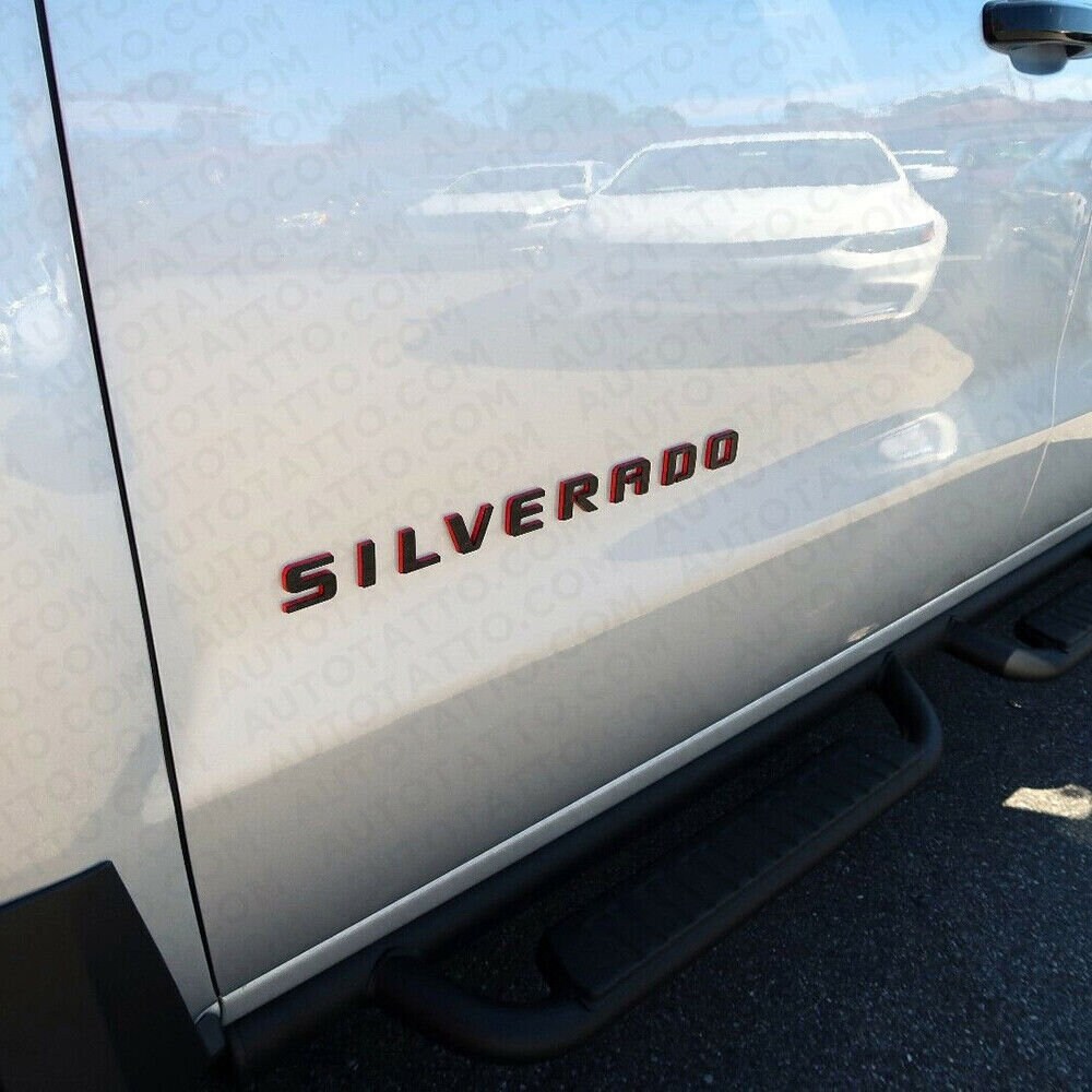 3x for Chevy Redline Silverado Fender Tailgate Logo Nameplates Letter ...
