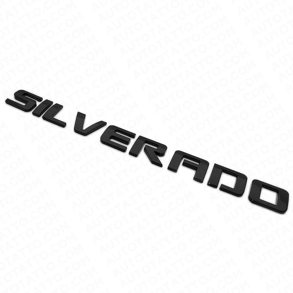 2x Chevy Silverado Fender Tailgate Logo Nameplates Letter 3D Emblem ...