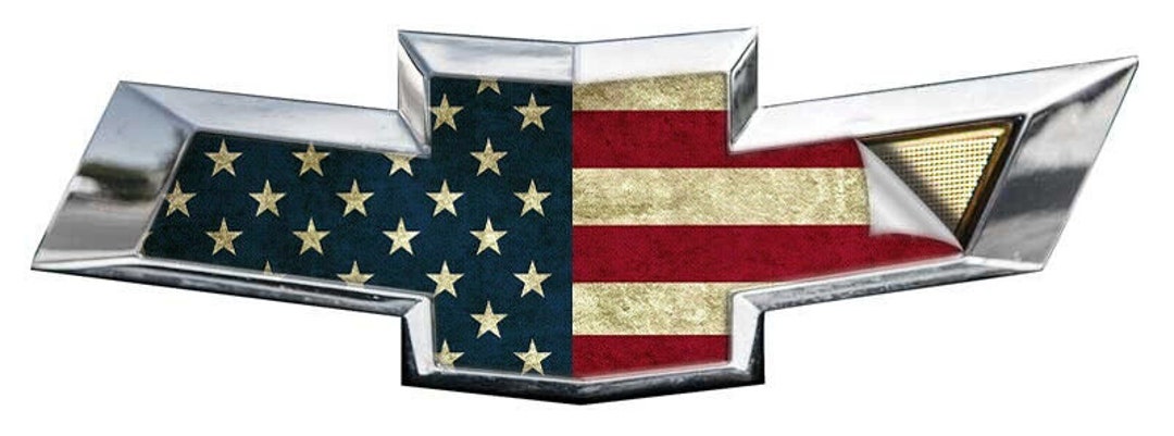 2x American Flag US Universal Chevy Silverado Vinyl Decal Emblem ...