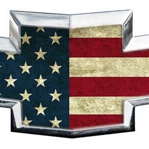 2x American Flag US Universal Chevy Silverado Vinyl Decal Emblem ...