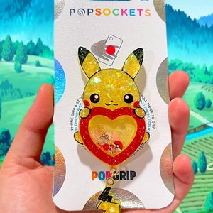 PREORDER Yellow Pika Poke Resin Red Heart Shaker Popsocket - Etsy