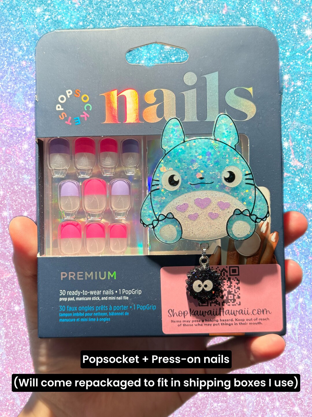 READY TO SHIP Toto Soot Sprite Gift Set Leaf Light Baby Blue Glass ...