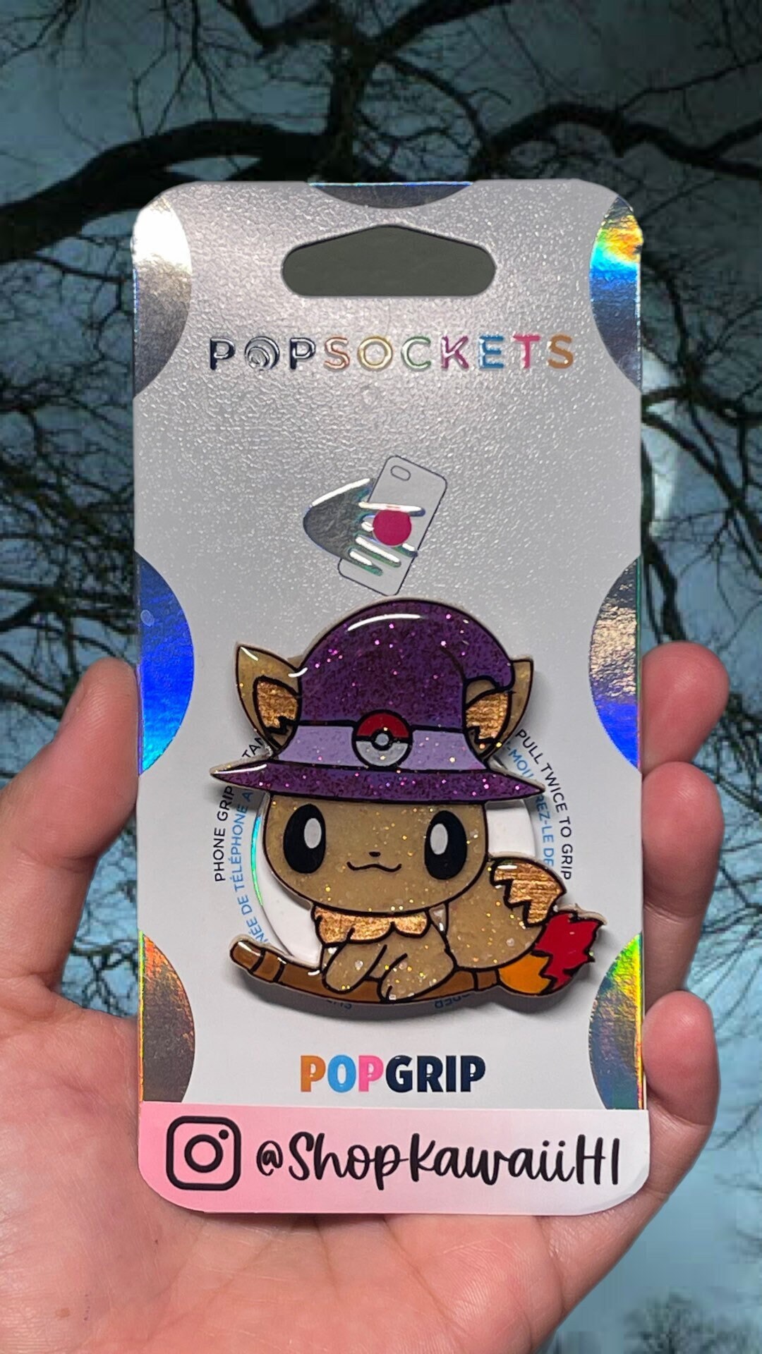 PREORDER Eev Witch Halloween Pokemon Inspired Glitter Sparkly Handmade ...