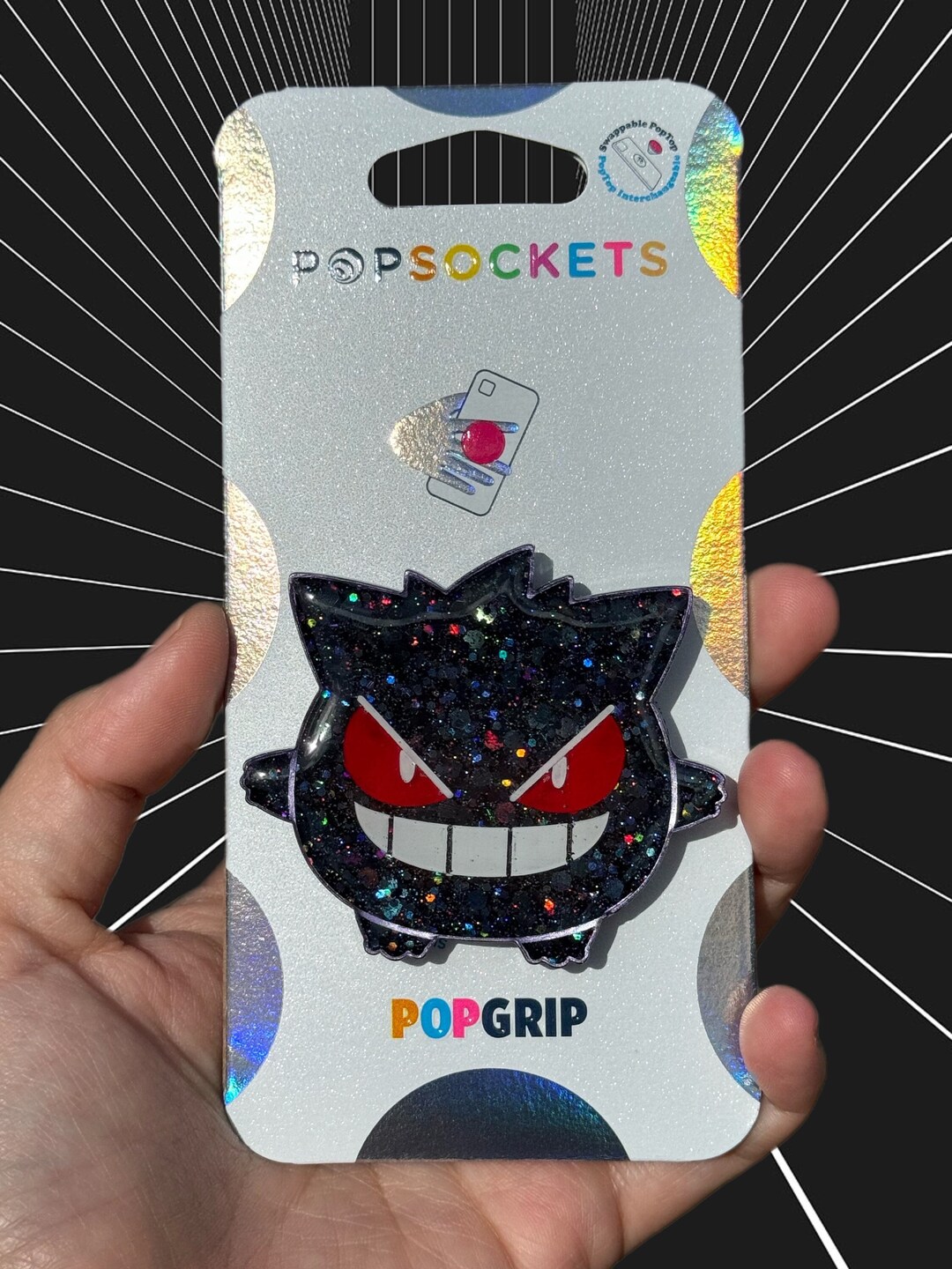 PREORDER Black Geng Ghost Halloween Pokemon Inspired Glitter Sparkly ...