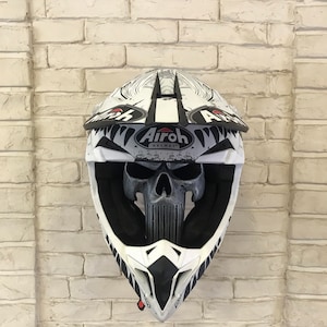 Skull With Long Teeth, Motorcycle Helmet Stand Skull, Helmet Rack - Etsy