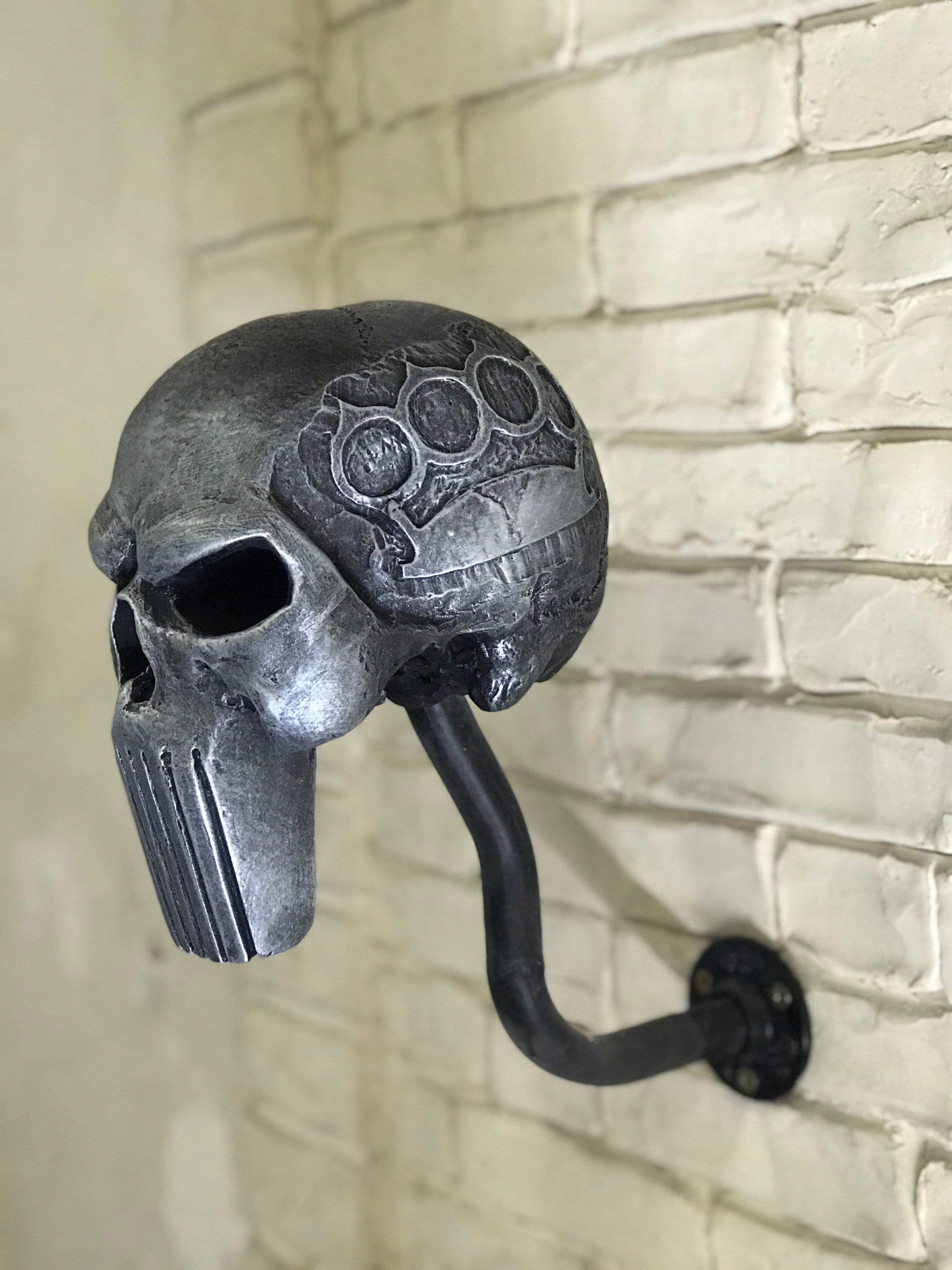 1 Skull With Long Teeth Motorcycle Helmet Stand Skull Helmet | Etsy
