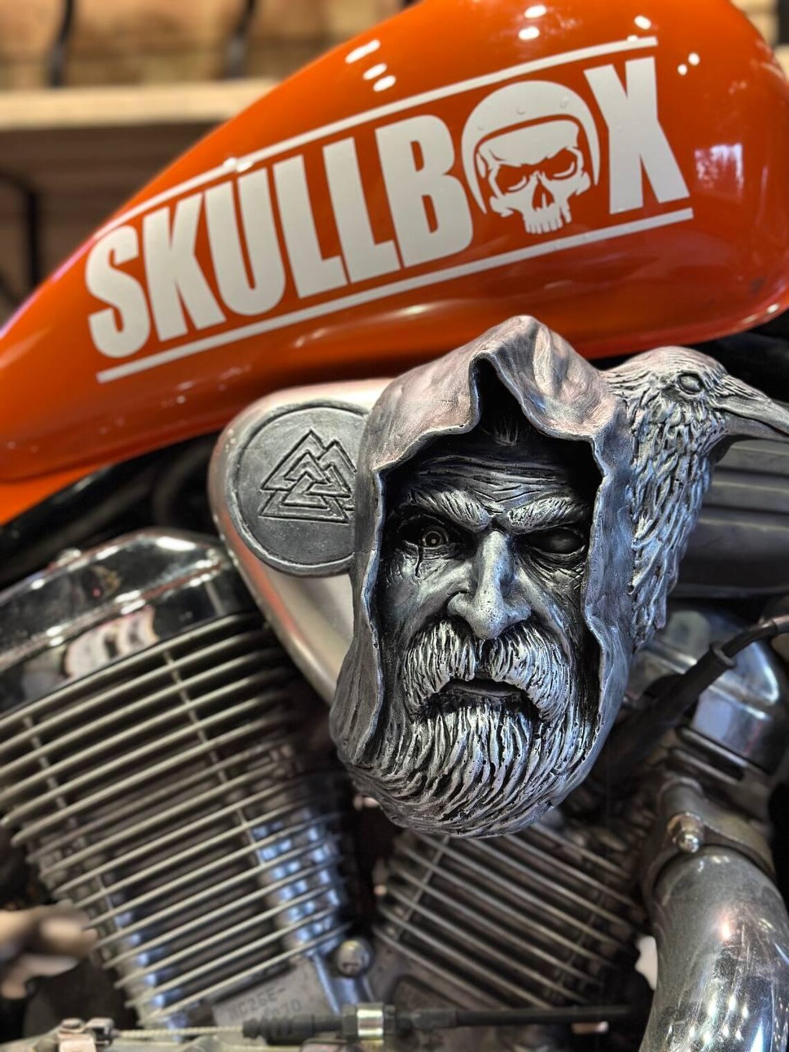 Handmade Viking Odin Air Cleaner Cover: Custom Honda Steed Biker Art - Etsy