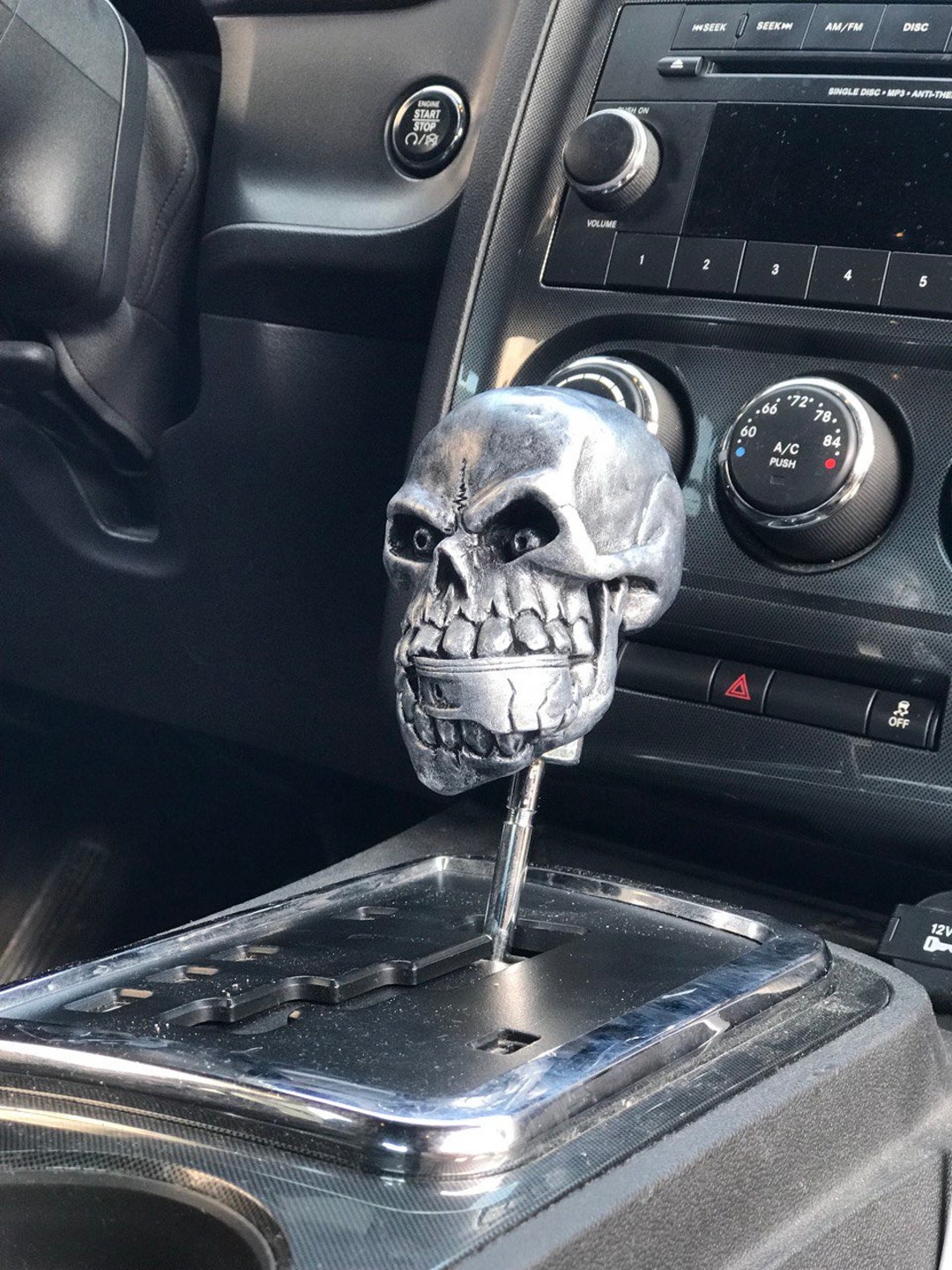 Skull Car Gearshift Handle: Rugged Interior Decor - Etsy