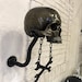 Helmet Rack Motorcycle Helmet Skull Stand Hat Hangar Helmet - Etsy