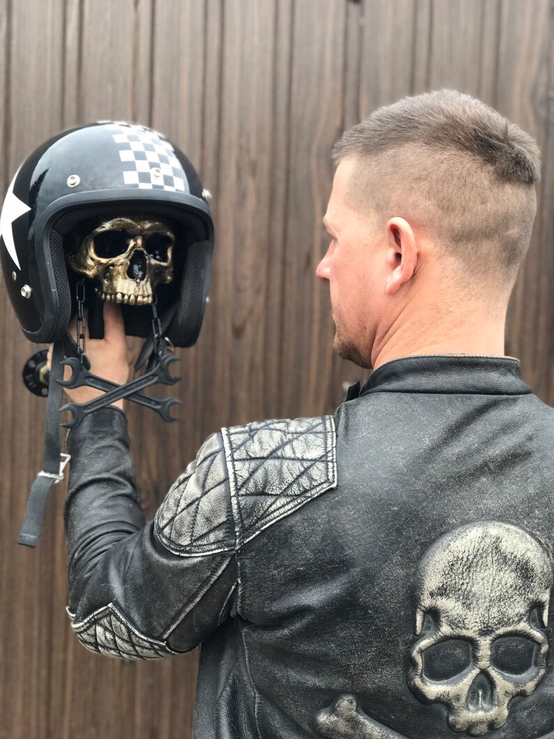 Helmet Rack Motorcycle Helmet Skull Stand Hat Hangar Helmet - Etsy