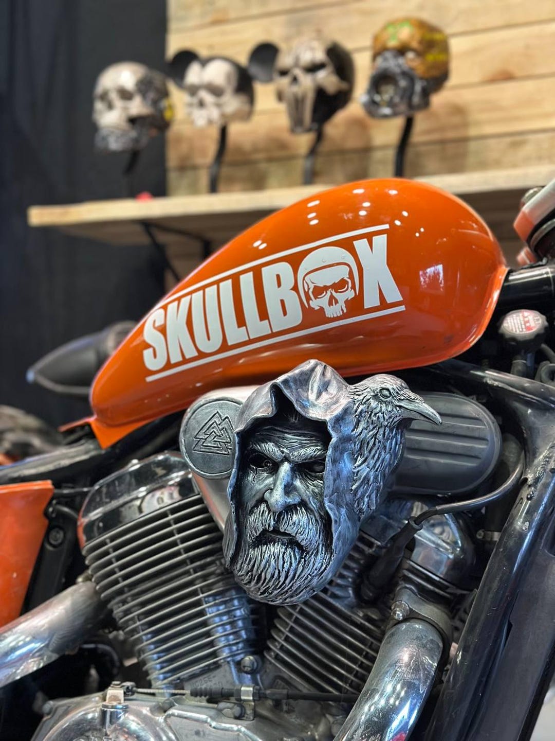 Handmade Viking Odin Air Cleaner Cover: Custom Honda Steed Biker Art - Etsy