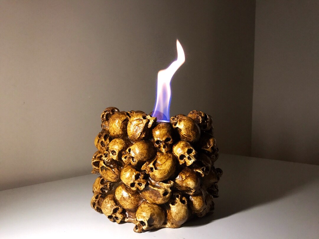 Candle Skull, Tabletop Fireplace, Biofireplace, Fireplace, Ethanol ...