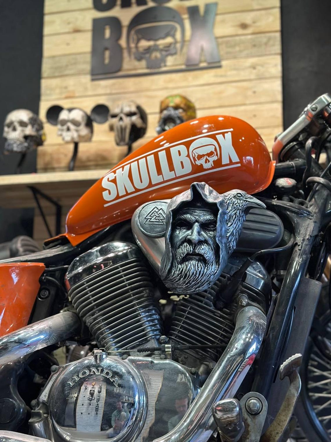 Handmade Viking Odin Air Cleaner Cover: Custom Honda Steed Biker Art - Etsy