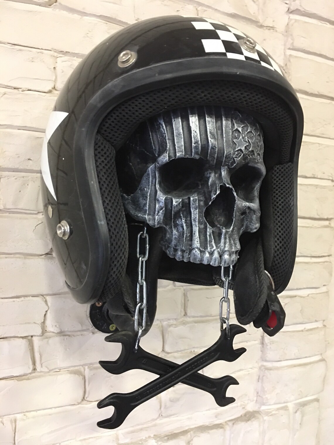 American Flag Helmet Skull Helmet Rack Helmet Hanger Helmet - Etsy