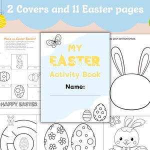 Easter Activity Book, Easter Coloring Pages, Easter Printable Pages ...
