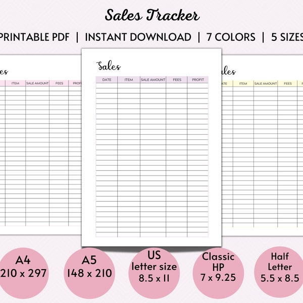 Car Sales Tracker - Etsy