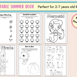 Summer Kids Activities, Summer Activity Book, Summer Activity Printable ...