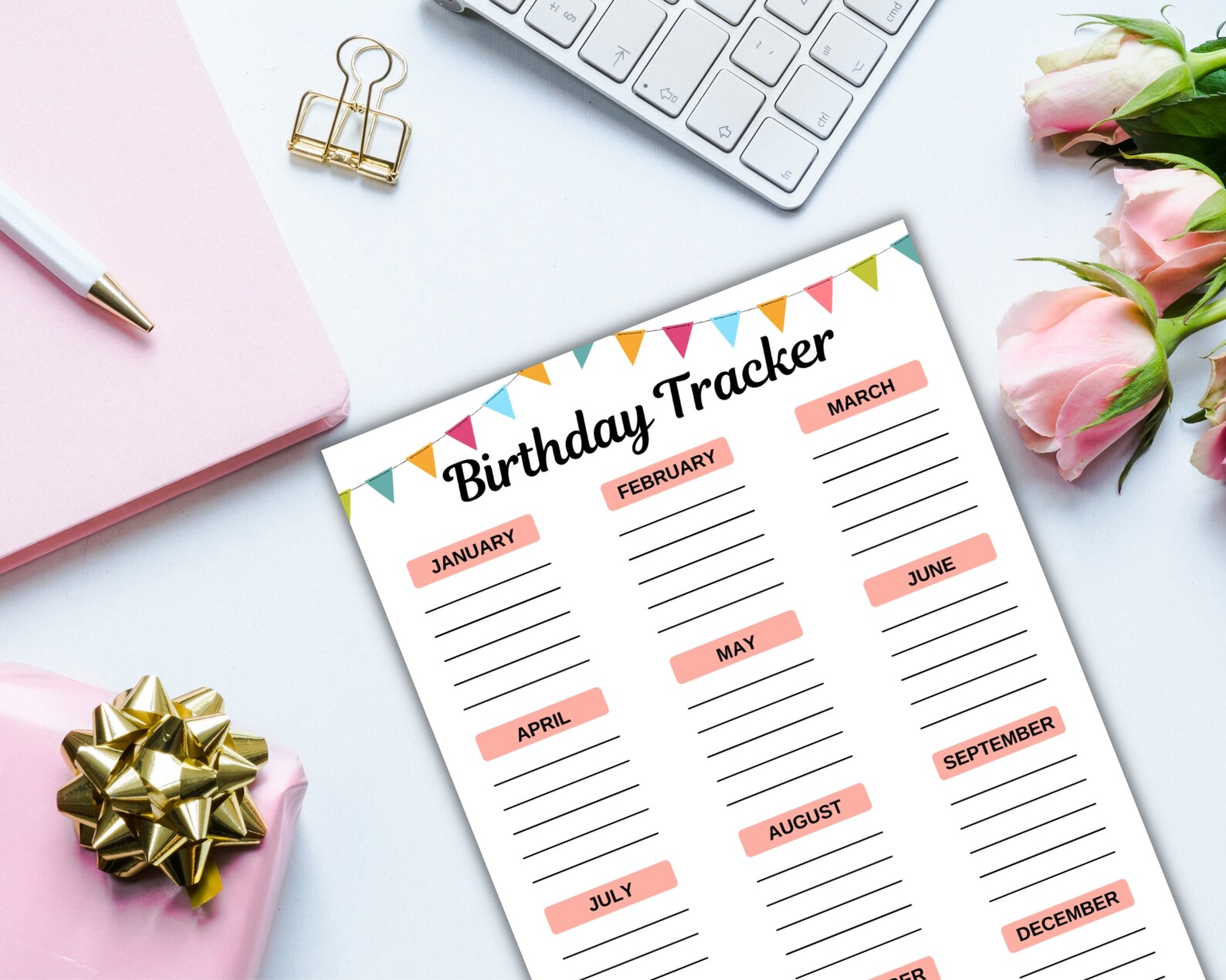 Birthday Tracker Printable,birthday Tracker Editable,birthday List ...