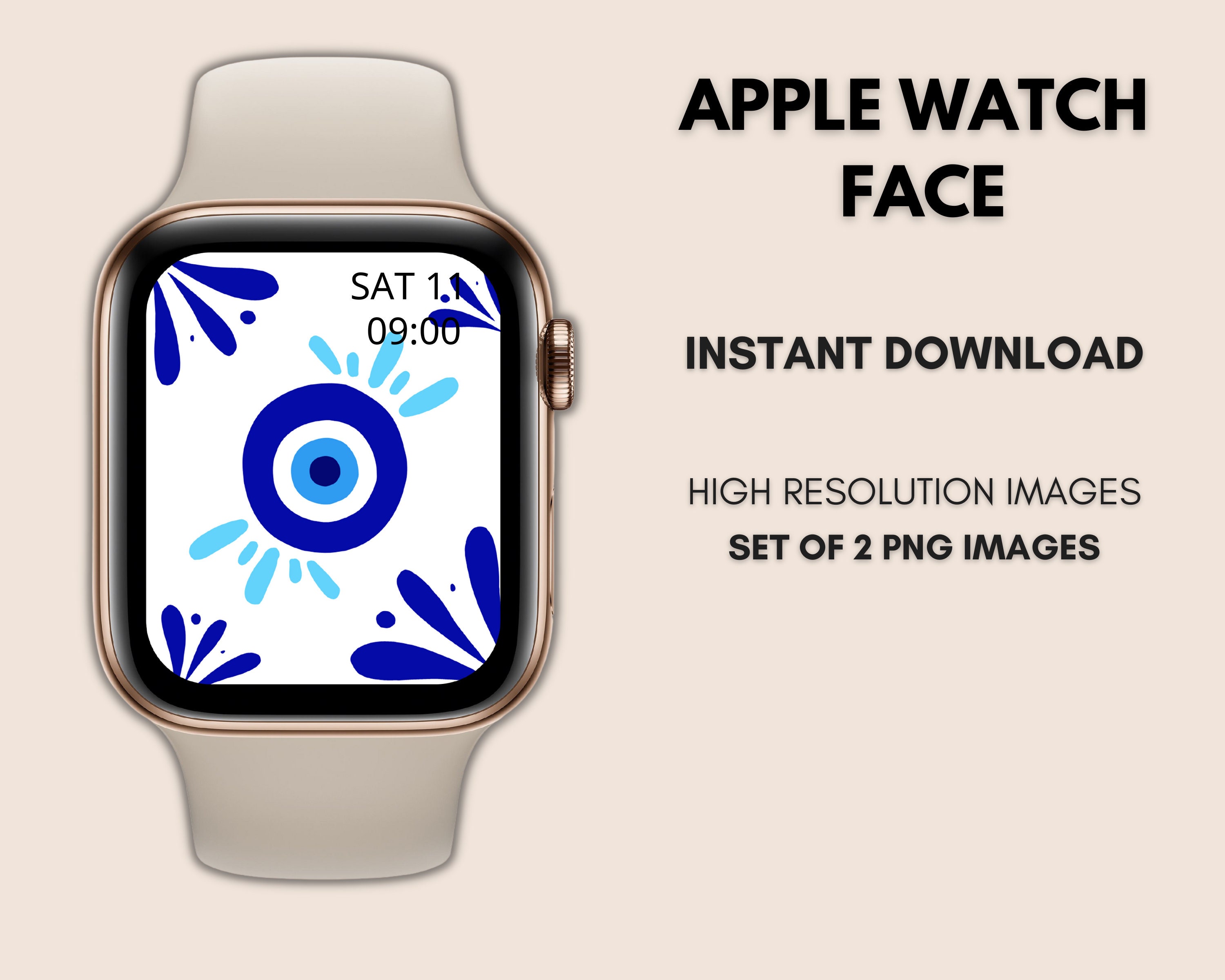 Apple Watch Face, Evil Eye Set of 2 Wallpapers, Evil Eye PNG, Iwatch ...