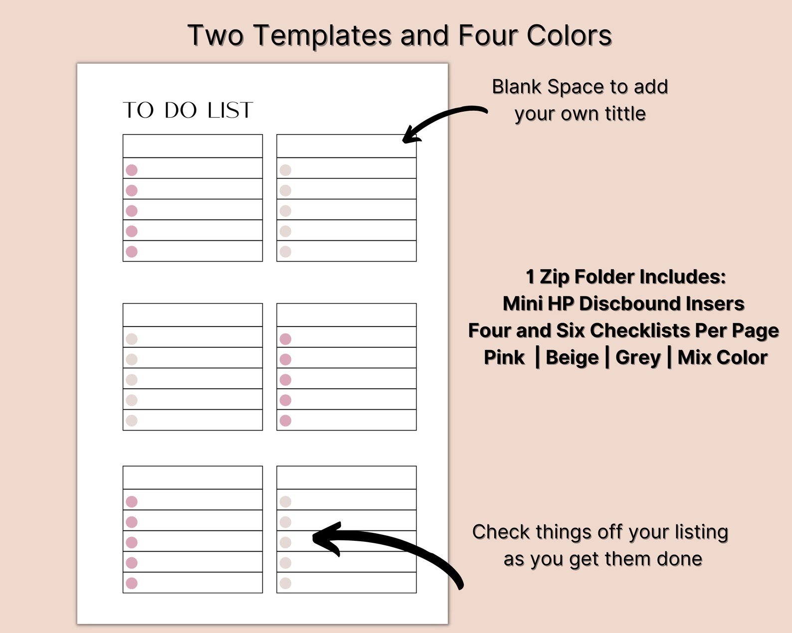 Printable Blank Checklist, to Do List Planner, Minimalist Planner ...