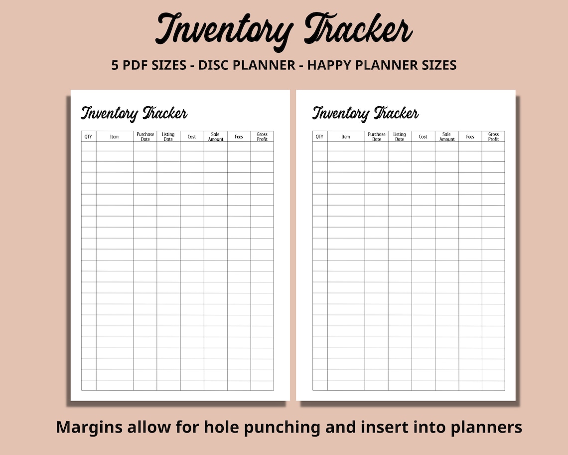Printable Inventory Management Form, Product Inventory Tracker ...