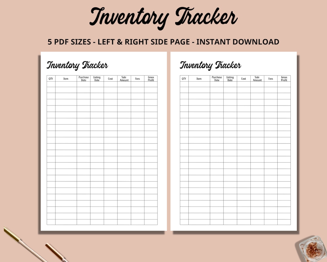 Printable Inventory Management Form, Product Inventory Tracker ...