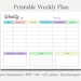 Printable Weekly Lesson Plan,weekly School Scedule,homeschool Planner ...