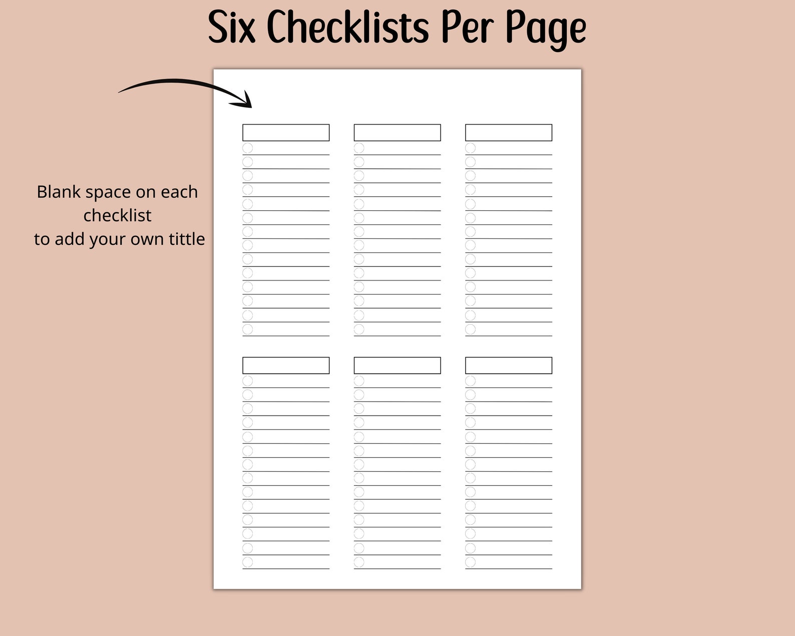 Blank Checklist Printable Checklist Planner Refill to Do | Etsy