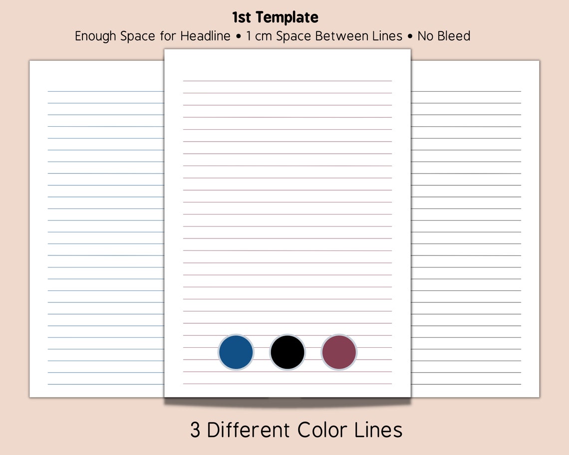 Printable Lined Paper Pdf,notebook Journal, Lined Paper Planner, Blank ...